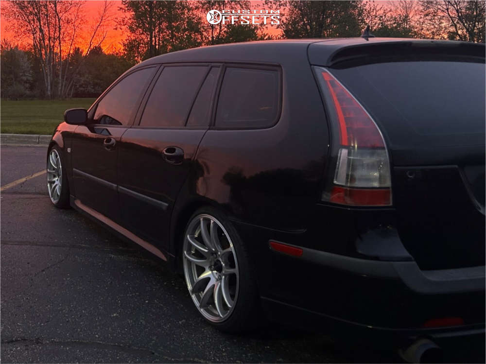 2007 Saab 9-3 with 18x8.5 35 Vors Tr4 and 215/35R18 Lexani Lxuhp-207 ...