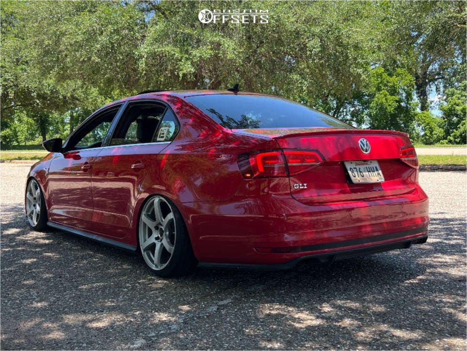 2017 Volkswagen Jetta with 18x8.5 35 Enkei T6s and 215/35R18 Ardent Rx6 ...