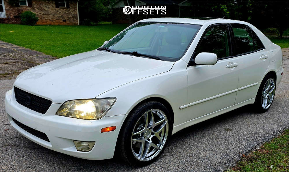 2002 Lexus IS300 with 18x8.5 35 Kansei Astro and 225/40R18 Nitto Nt555 G2 and Stock | Custom Offsets