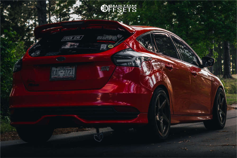 2016 Ford Focus with 18x8.5 38 Anovia Kinetic and 235/40R18 Firestone ...