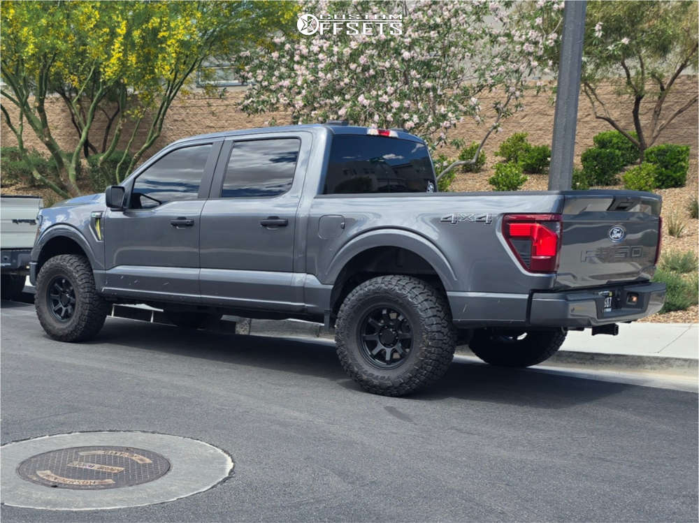 2024 Ford F-150 with 17x9 -12 Vision Flow and 35/12.5R17 Toyo Tires Open Country R/t Trail and ...