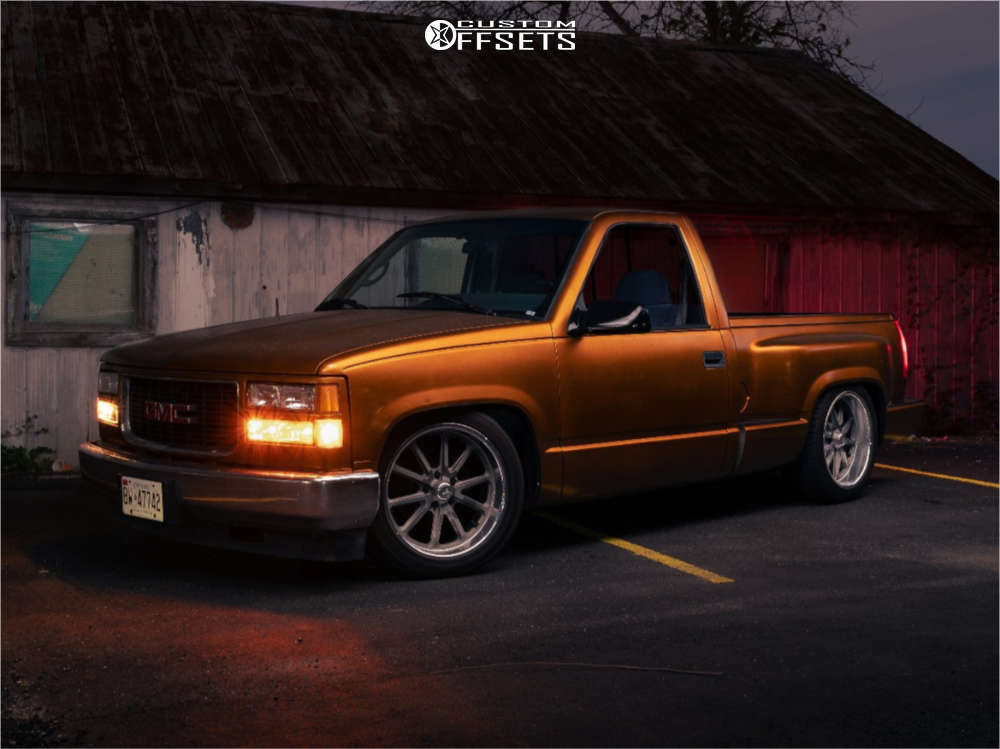 1996 GMC C1500 with 20x8 1 US Mags Rambler and 245/45R20 Ironman Imove ...