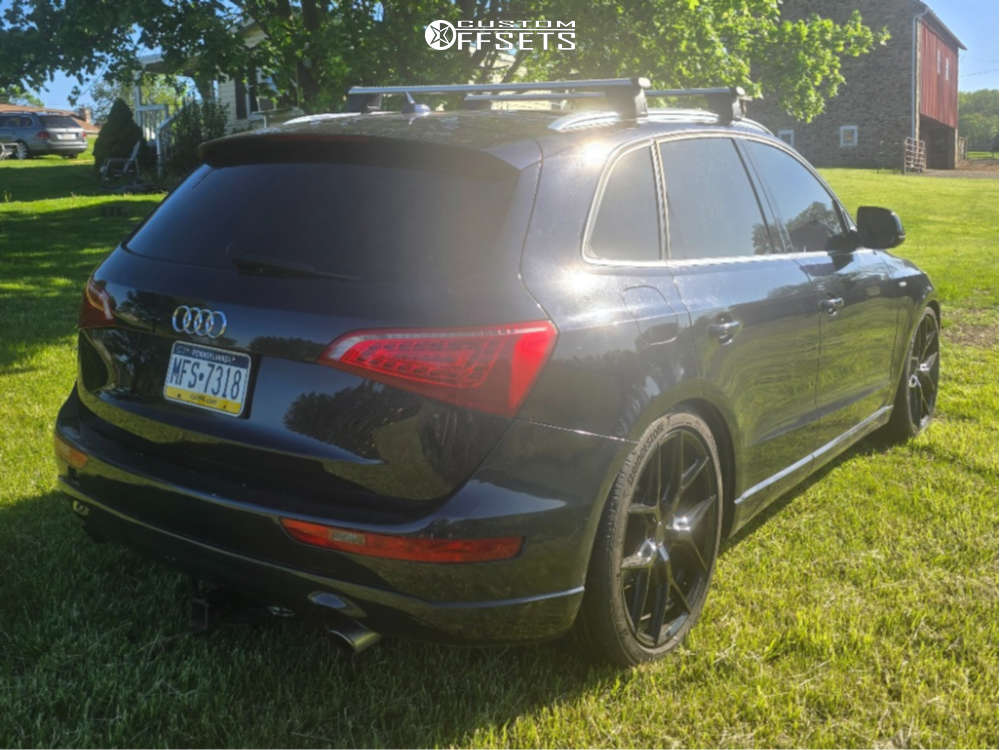 2011 Audi Q5 with 21x9 30 Vossen Hf5 and 255/45R21 Bridgestone Potenza S001 and Coilovers ...