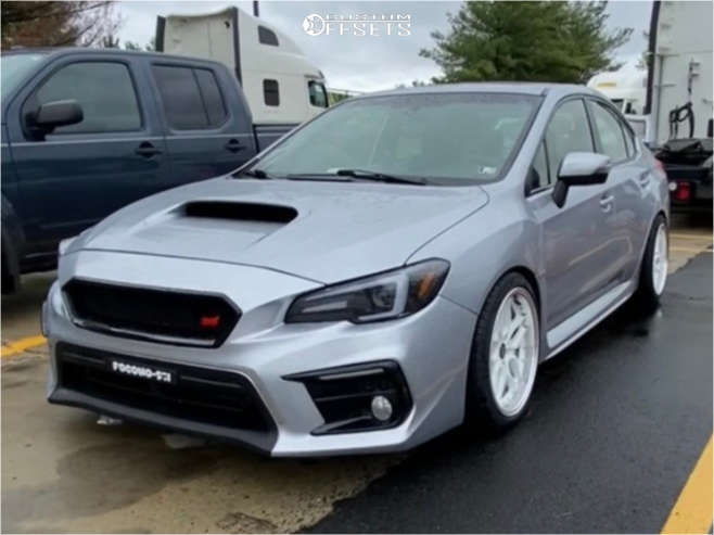 2017 Subaru WRX STI with 18x9.5 22 ESR Cs15 and 255/35R18 Lexani Lxuhp ...