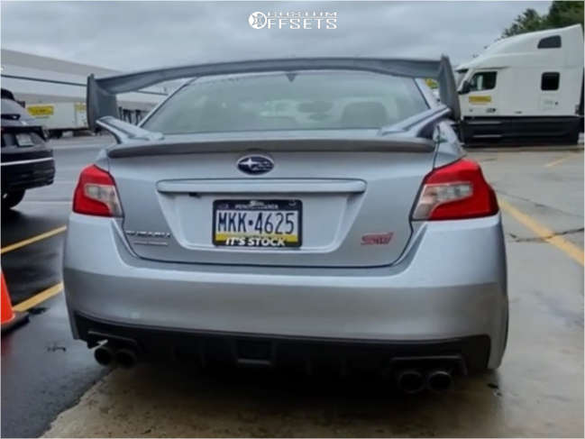 2017 Subaru WRX STI with 18x9.5 22 ESR Cs15 and 255/35R18 Lexani Lxuhp ...