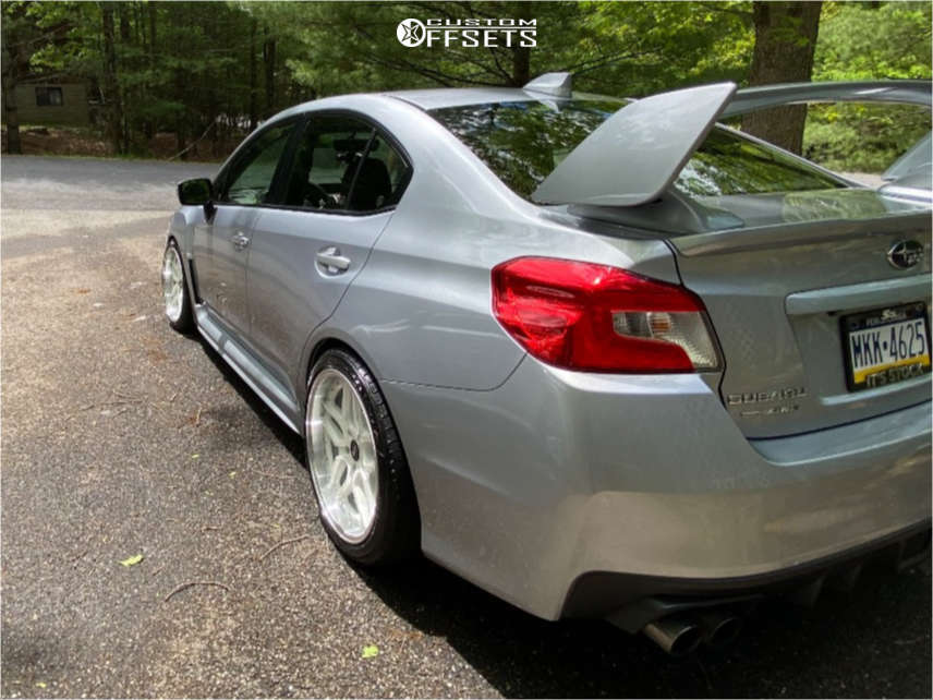 2017 Subaru WRX STI with 18x9.5 22 ESR Cs15 and 255/35R18 Lexani Lxuhp ...