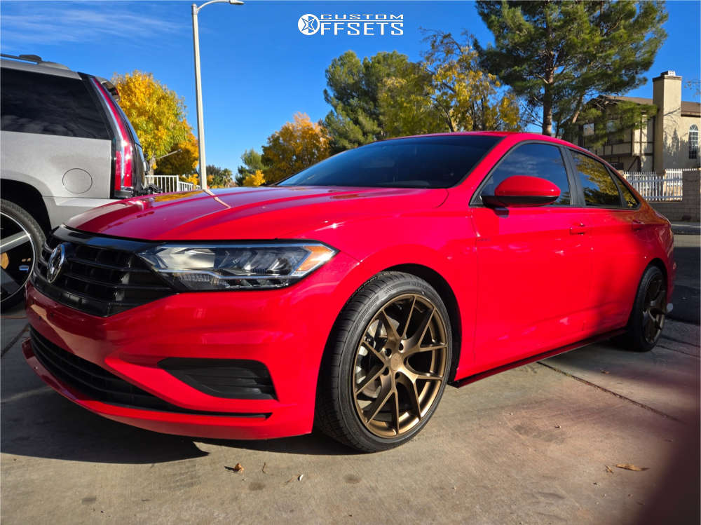 2020 Volkswagen Jetta with 18x8.5 35 Aodhan Aff7 and 235/40R18 Milestar ...