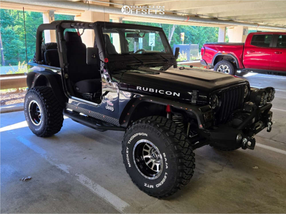 2004 Jeep TJ with 15x10 -44 Full Throttle Ft-5092 and 33/12.5R15 Mickey ...