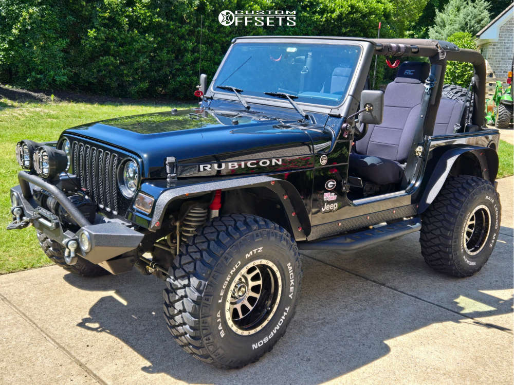 2004 Jeep TJ with 15x10 -44 Full Throttle Ft-5092 and 33/12.5R15 Mickey ...