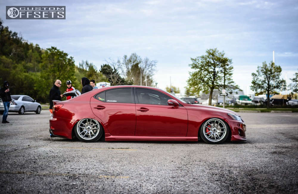 2012 Lexus IS250 with 18x9 35 Work Emotion Cr 2p and 225/40R18 Michelin ...