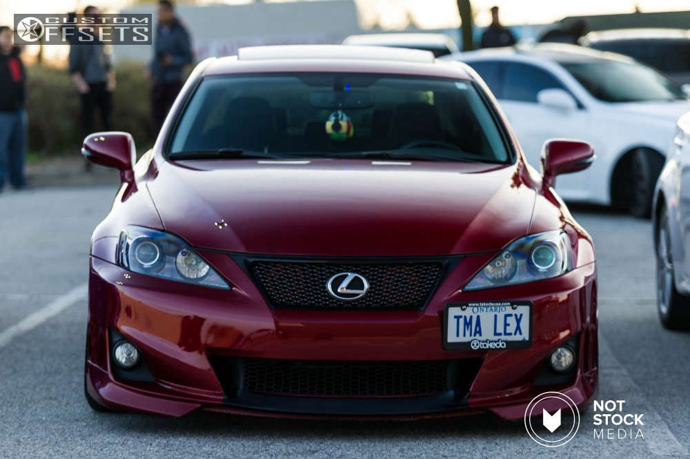 2012 Lexus IS250 with 18x9 35 Work Emotion Cr 2p and 225/40R18 Michelin ...