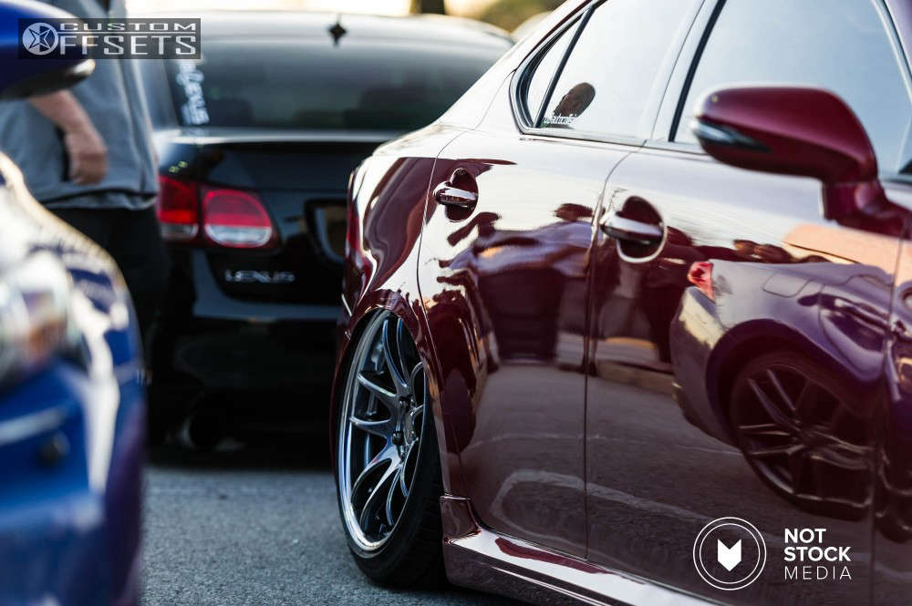 2012 Lexus IS250 with 18x9 35 Work Emotion Cr 2p and 225/40R18 Michelin ...