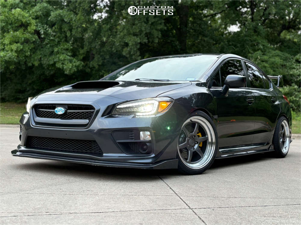 2017 Subaru WRX with 18x9.5 22 Kansei Roku and 225/35R18 Lexani Lx ...