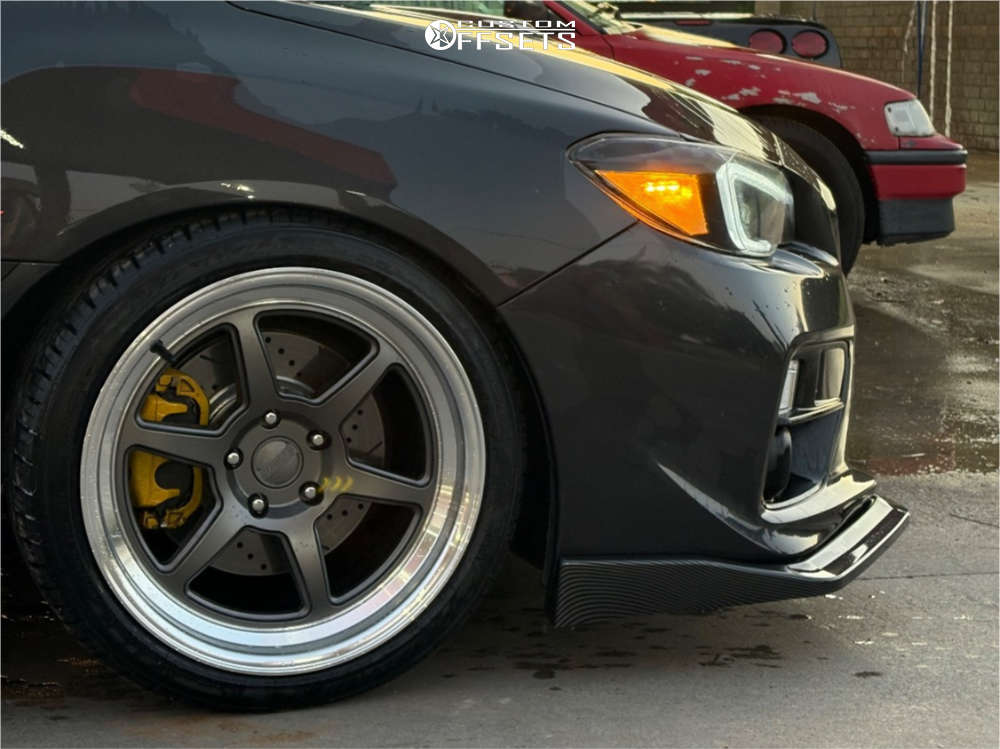 2017 Subaru WRX with 18x9.5 22 Kansei Roku and 225/35R18 Lexani Lx ...