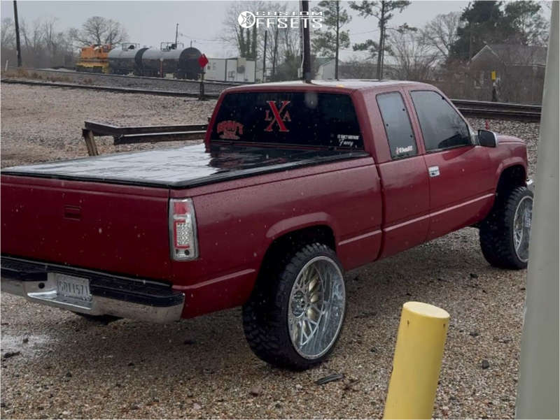 1991 Chevrolet C1500 with 24x12 -51 Vision Rocker and 33/12.5R24 RBP ...