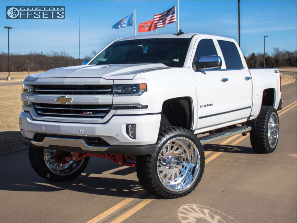 2017 Chevrolet Silverado 1500 with 24x12 -40 American Force Zero Ss and ...