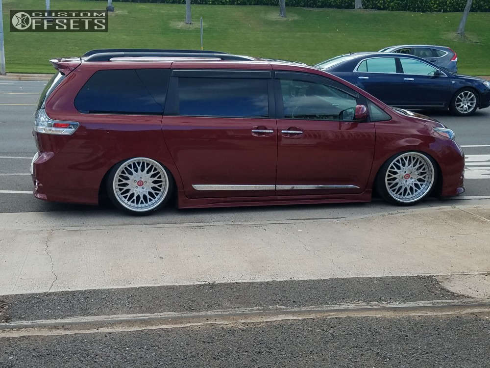 2015 Toyota Sienna with 21x10.5 25 VIP Modular Vx110 and 245/35R21 ...
