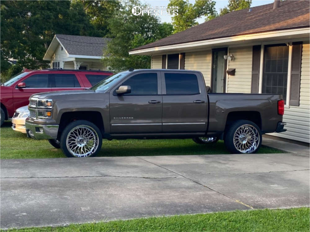2014 Chevrolet Silverado 1500 with 24x12 -44 Hardcore Offroad Hc103 and ...