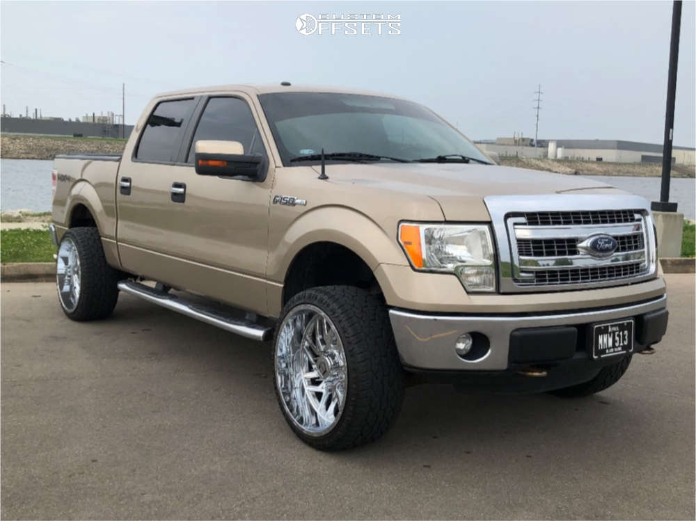 2013 Ford F-150 with 24x12 -44 TIS 544c and 305/35R24 Atturo Trail Blade Ats and Leveling Kit ...