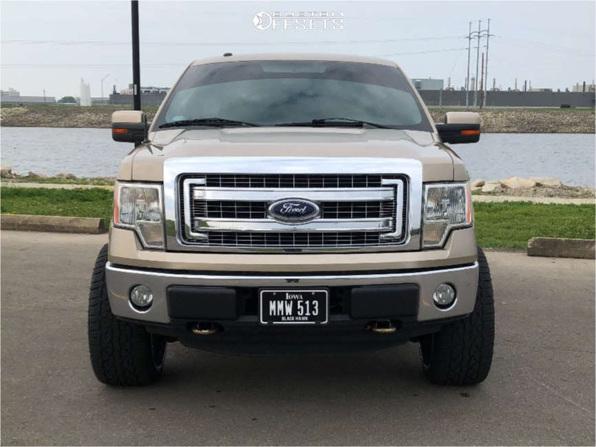 2013 Ford F-150 with 24x12 -44 TIS 544c and 305/35R24 Atturo Trail Blade Ats and Leveling Kit ...