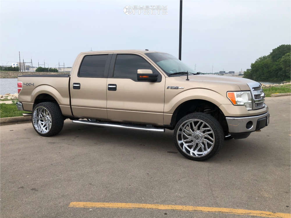 2013 Ford F-150 with 24x12 -44 TIS 544c and 305/35R24 Atturo Trail Blade Ats and Leveling Kit ...