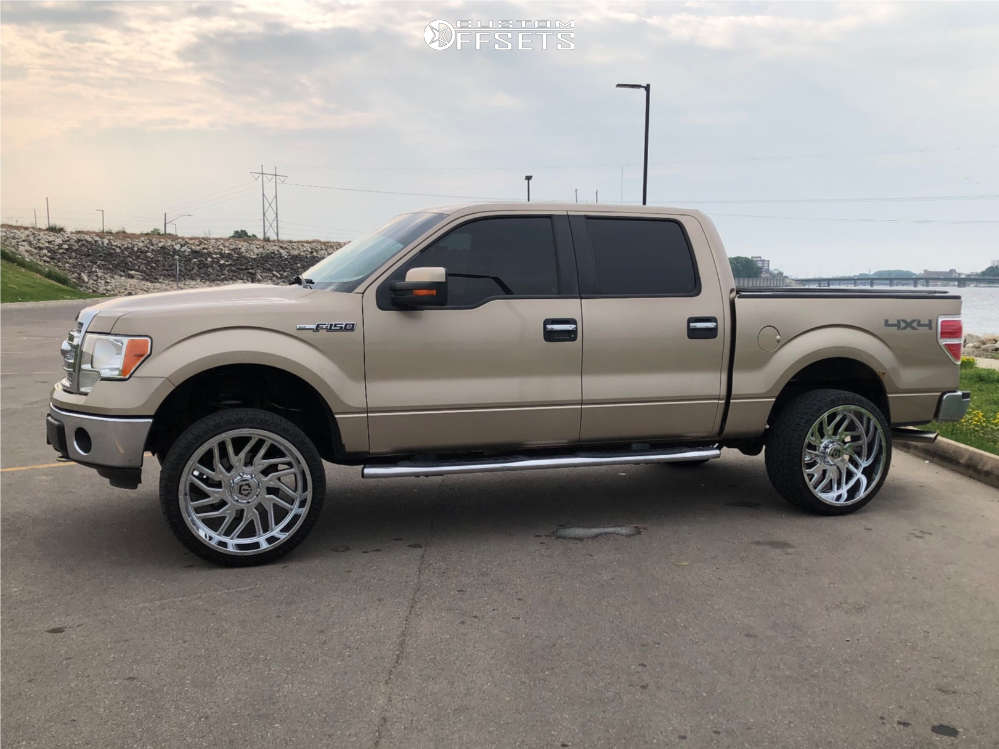 2013 Ford F-150 with 24x12 -44 TIS 544c and 305/35R24 Atturo Trail Blade Ats and Leveling Kit ...
