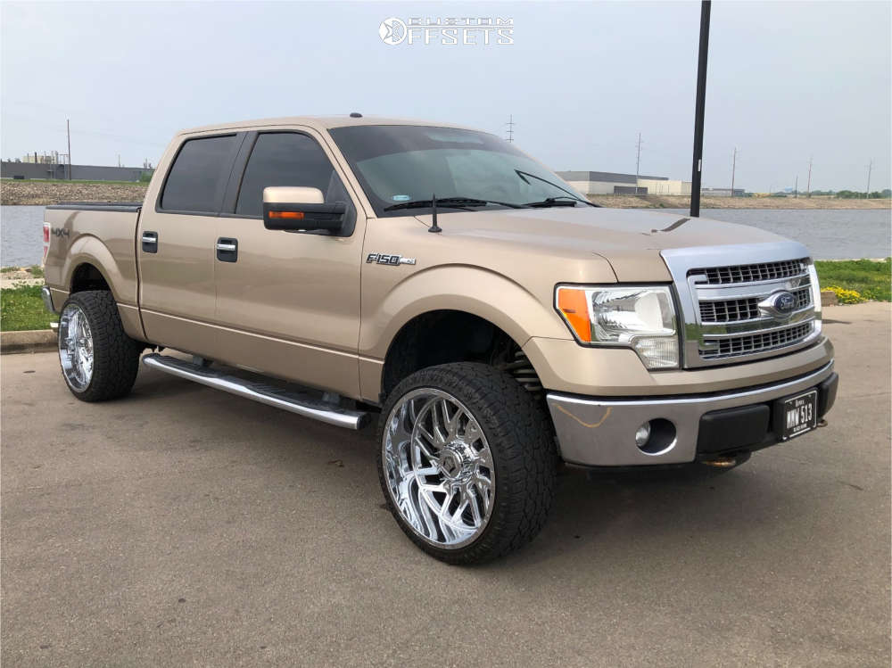 2013 Ford F-150 with 24x12 -44 TIS 544c and 305/35R24 Atturo Trail Blade Ats and Leveling Kit ...