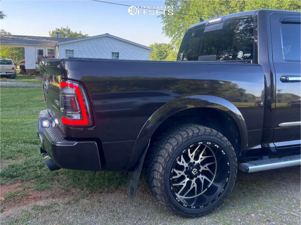 2017 Ram 1500 with 22x12 -44 TIS 544MB and 33/12.5R22 AMP Terrain ...