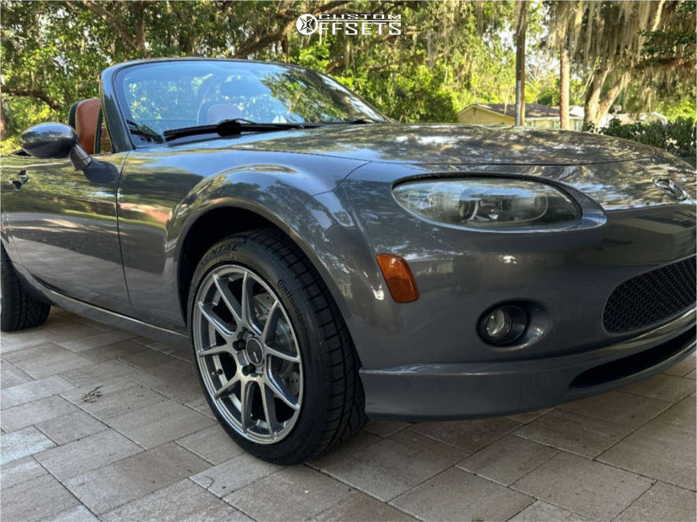2006 Mazda MX-5 Miata with 17x8 45 Enkei Tsv and 215/45R17 Continental ...