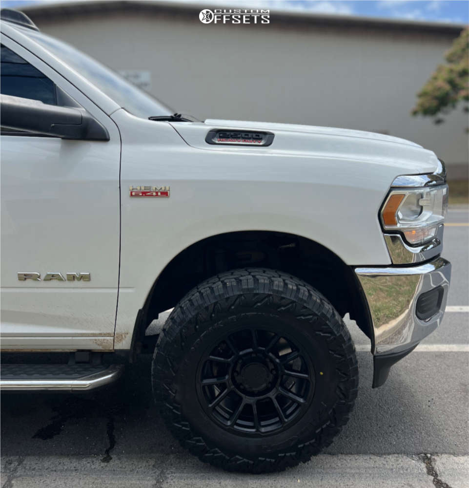 2021 Ram 2500 with 18x9 -12 Raceline Gauge and 35/12.5R18 Falken Wildpeak Rt01 and Stock ...