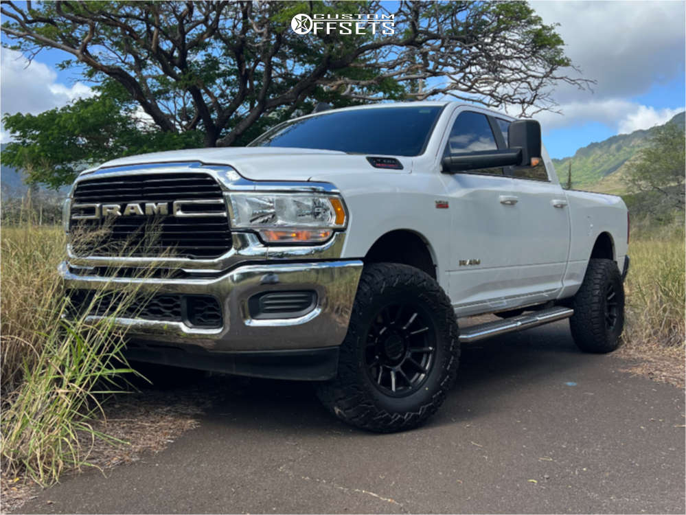 2021 Ram 2500 with 18x9 -12 Raceline Gauge and 35/12.5R18 Falken Wildpeak Rt01 and Stock ...