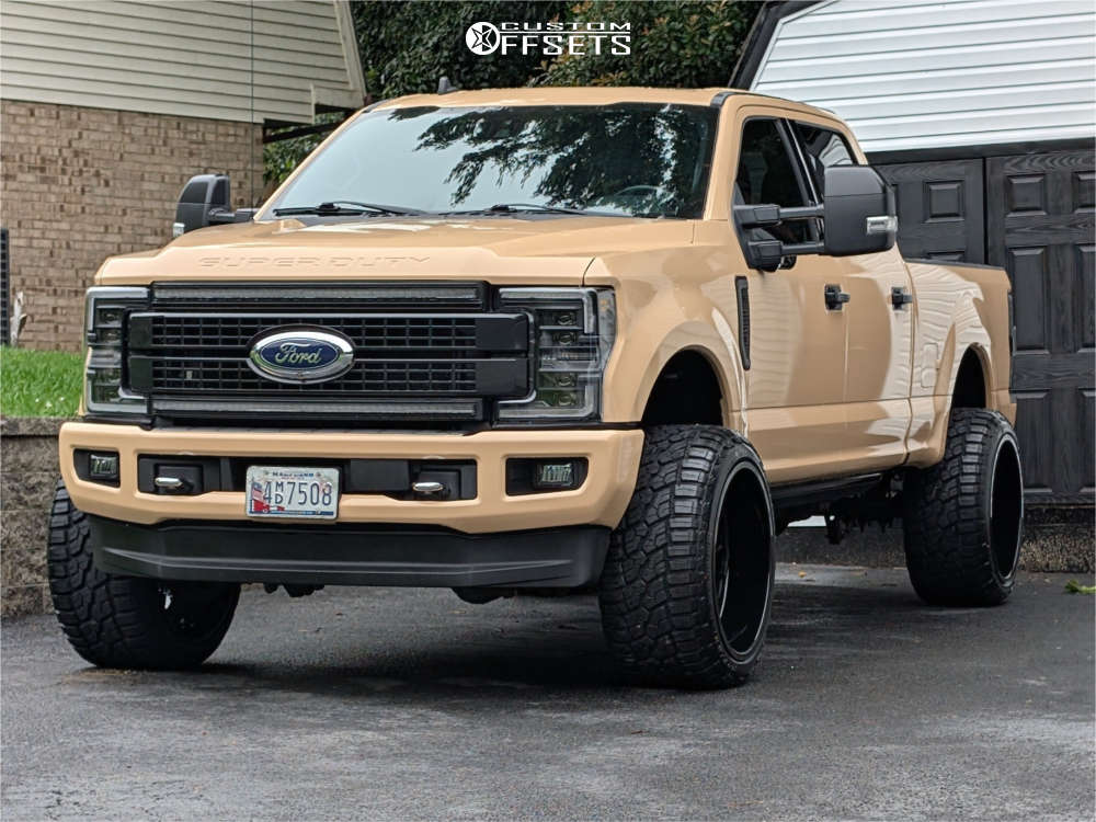 2019 Ford F-250 Super Duty with 24x14 -76 KG1 Forged Trident and 35/13 ...