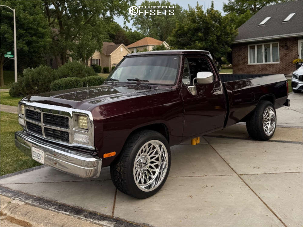 1993 Dodge D250 with 22x12 -44 KG1 Forged Seismic and 305/40R22 Nitto ...