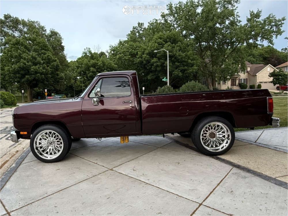 1993 Dodge D250 with 22x12 -44 KG1 Forged Seismic and 305/40R22 Nitto ...