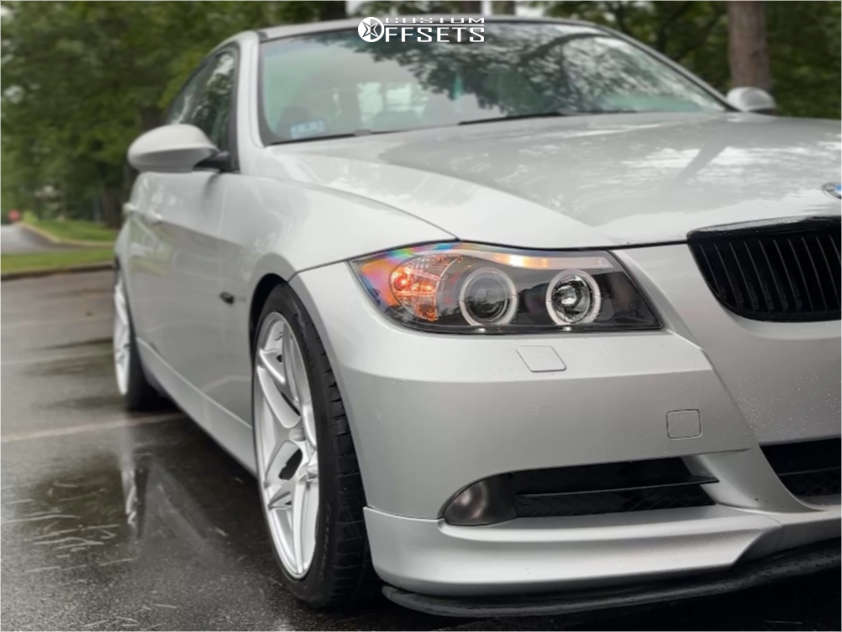2006 BMW 325xi with 18x9 22 Kansei Astro and 245/35R18 Continental ...