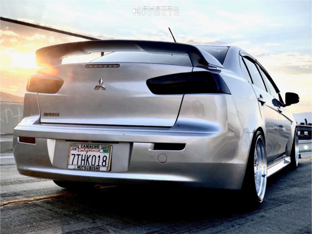 2016 Mitsubishi Lancer with 18x9.5 22 ESR Sr01 and 225/40R18 Lexani ...
