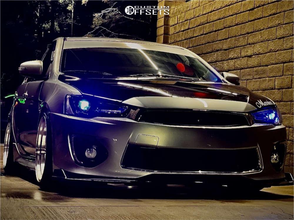 2016 Mitsubishi Lancer with 18x9.5 22 ESR Sr01 and 225/40R18 Lexani ...