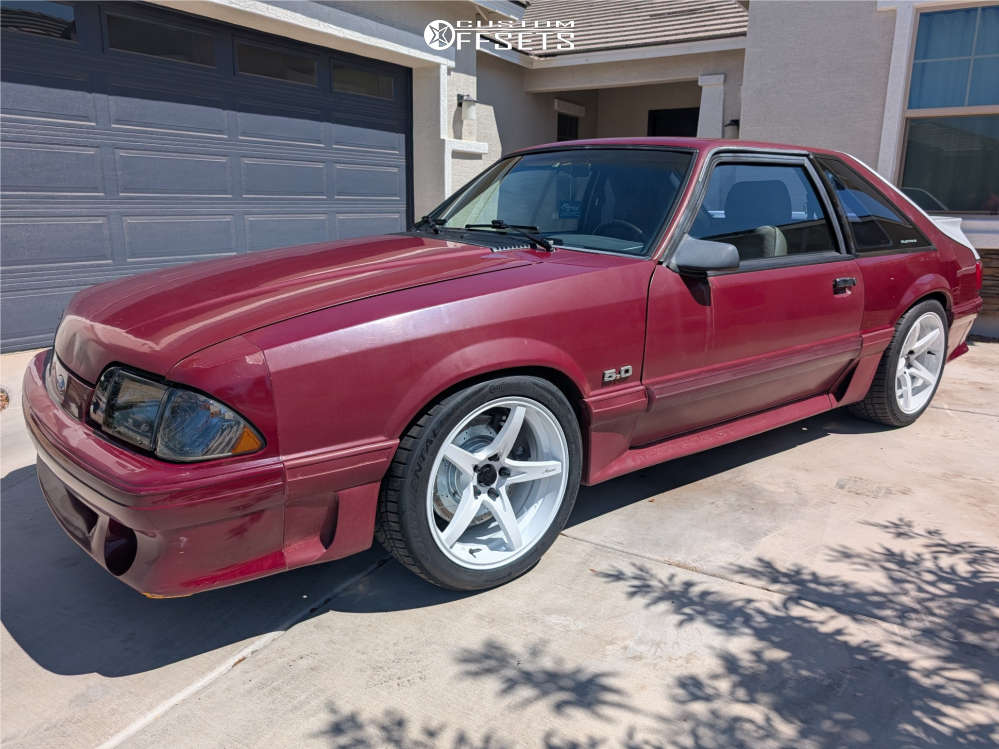 1989 Ford Mustang with 18x9 22 Stage Wheels Monroe and 255/40R18 ...