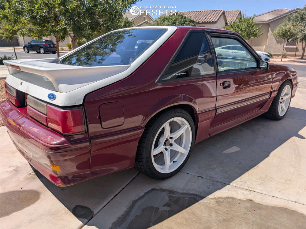 1989 Ford Mustang with 18x9 22 Stage Wheels Monroe and 255/40R18 ...
