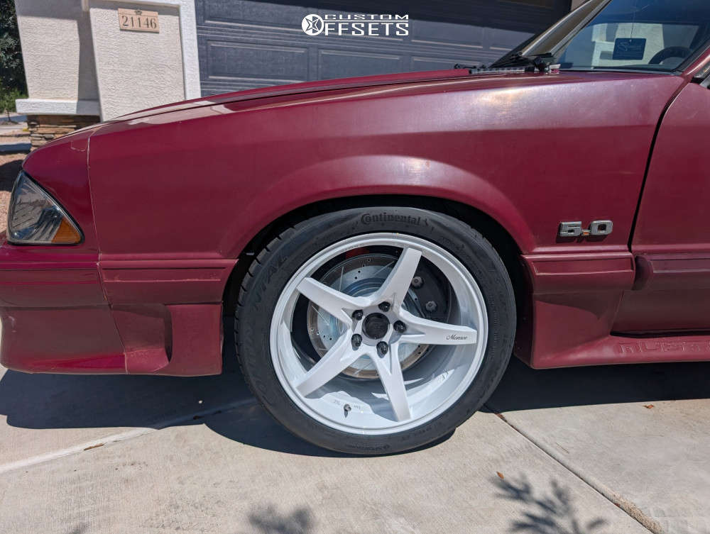 1989 Ford Mustang with 18x9 22 Stage Wheels Monroe and 255/40R18 ...