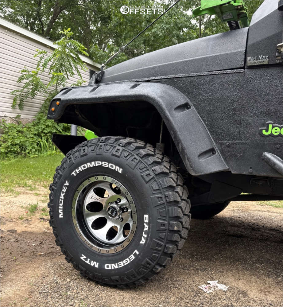 1997 Jeep Wrangler with 15x10 -44 Full Throttle Ft-5096 and 33/12.5R15 ...