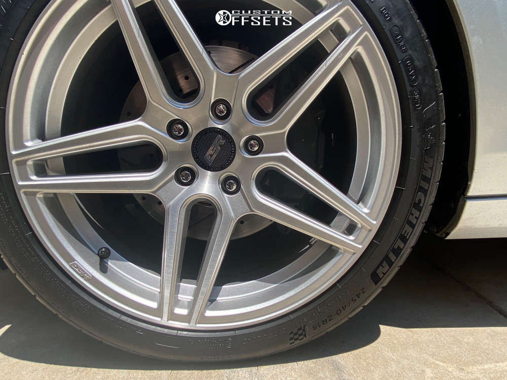 2014 Cadillac ATS with 18x8.5 30 ESR Rf15 and 245/40R18 Michelin Pilot ...