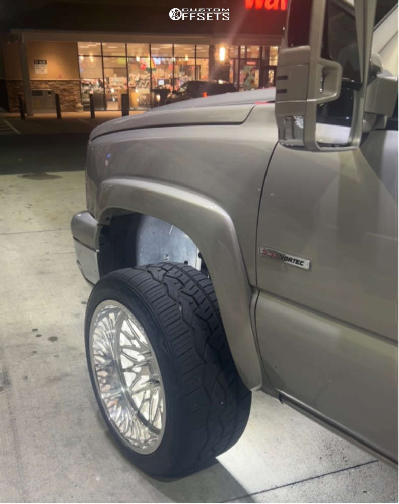 2006 Chevrolet Silverado 1500 with 22x12 -44 KG1 Forged Trident and 33/ ...