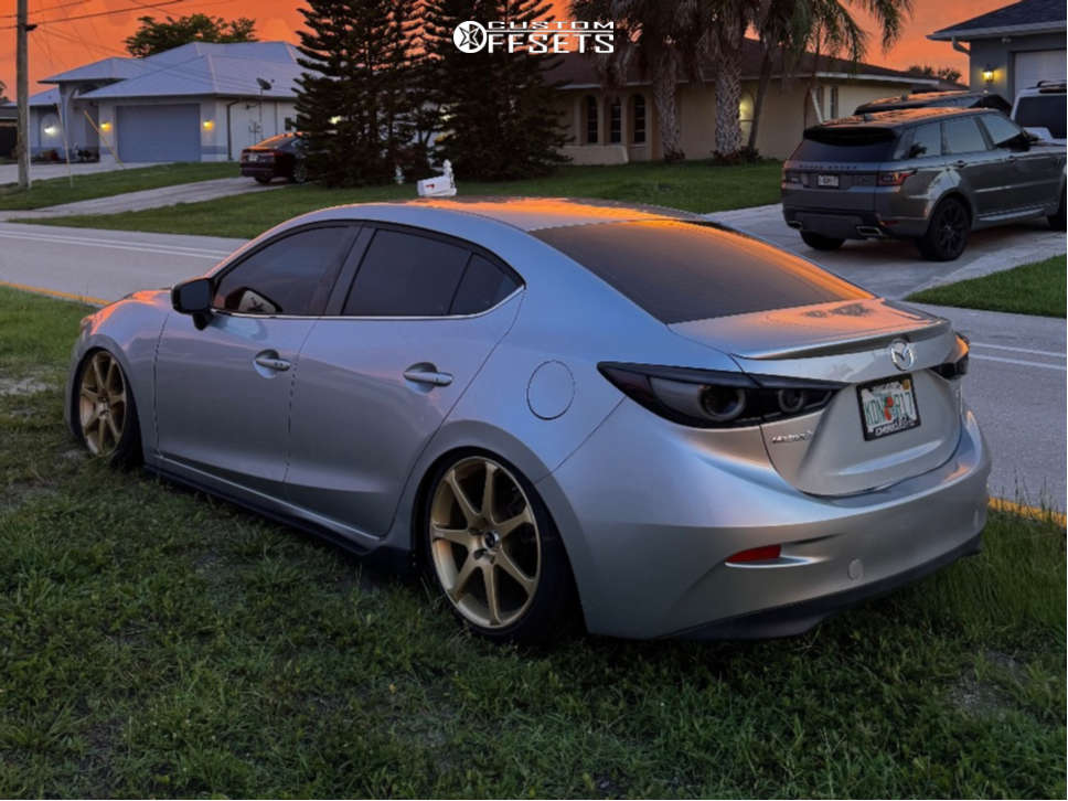2018 Mazda 3 with 18x8 42 Advan AVS Model 7 and 225/40R18 Lexani Lxuhp ...