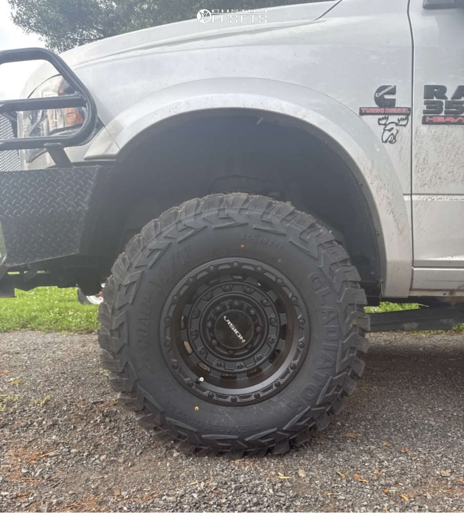 2016 Ram 3500 with 17x10 -25 Vision Tactical and 35/12.5R17 Gladiator X ...