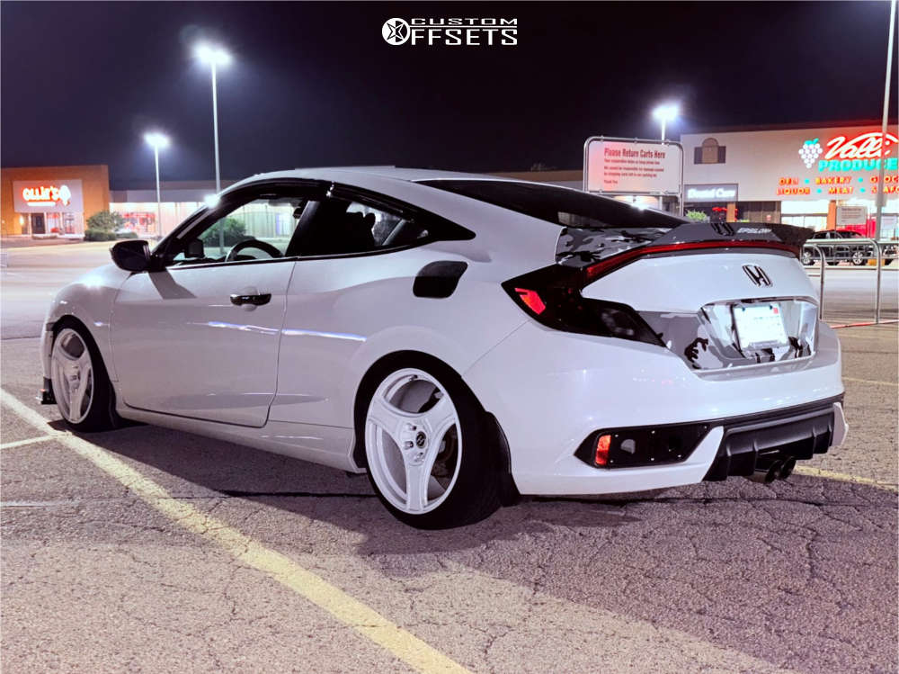 2020 Honda Civic with 18x9.5 38 Heritage Bushido Monoc and 225/40R18 ...