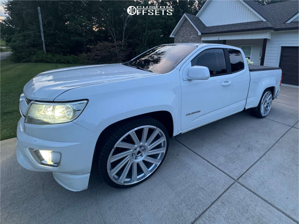 2019 Chevrolet Colorado with 24x9 30 Blaque Diamond Bd-40 and 255/35R24 ...