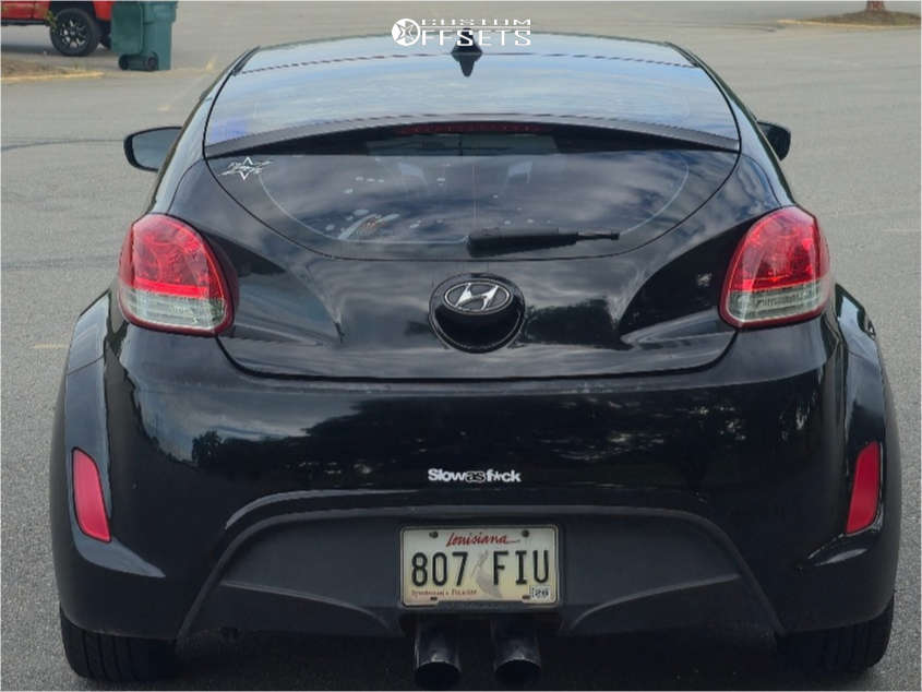 2012 Hyundai Veloster with 17x7.5 45 Drag Dr44 and 215/45R17 Gladiator ...