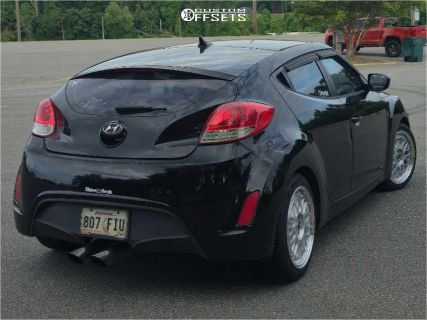 2012 Hyundai Veloster with 17x7.5 45 Drag Dr44 and 215/45R17 Gladiator ...