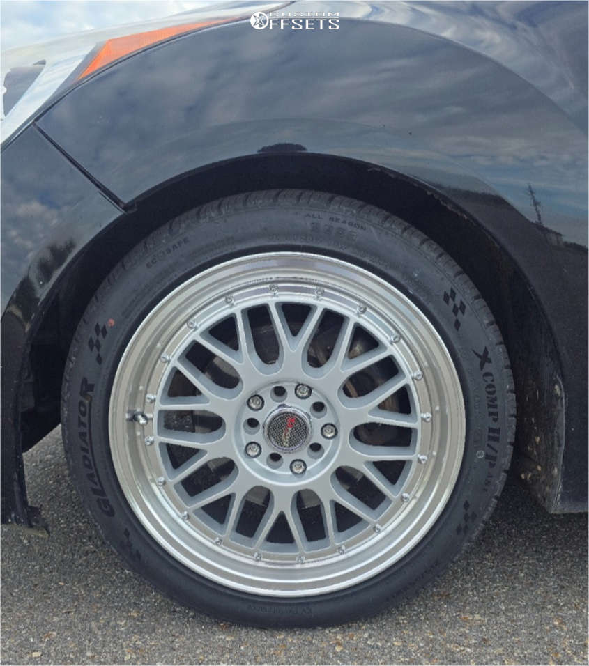 2012 Hyundai Veloster with 17x7.5 45 Drag Dr44 and 215/45R17 Gladiator ...